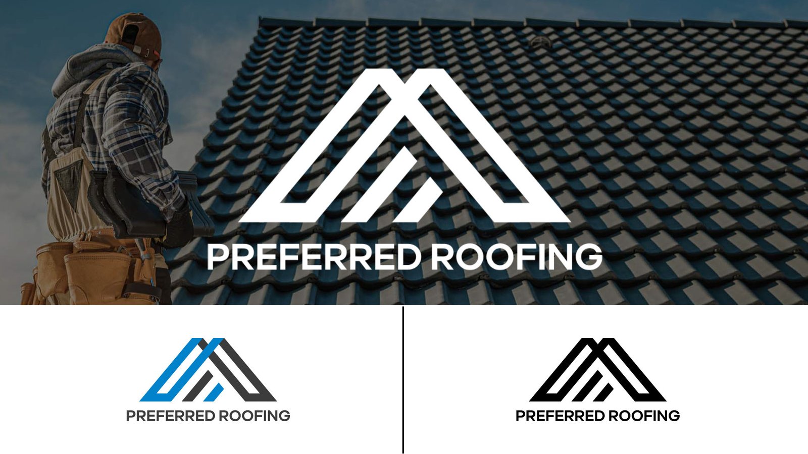 Preferred Roofing Logo - Z Square Studio
